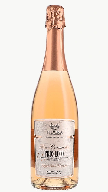 Prosecco Rose Brut Nature, Organic, Tenuta Civranetta, Fidora, Veneto,